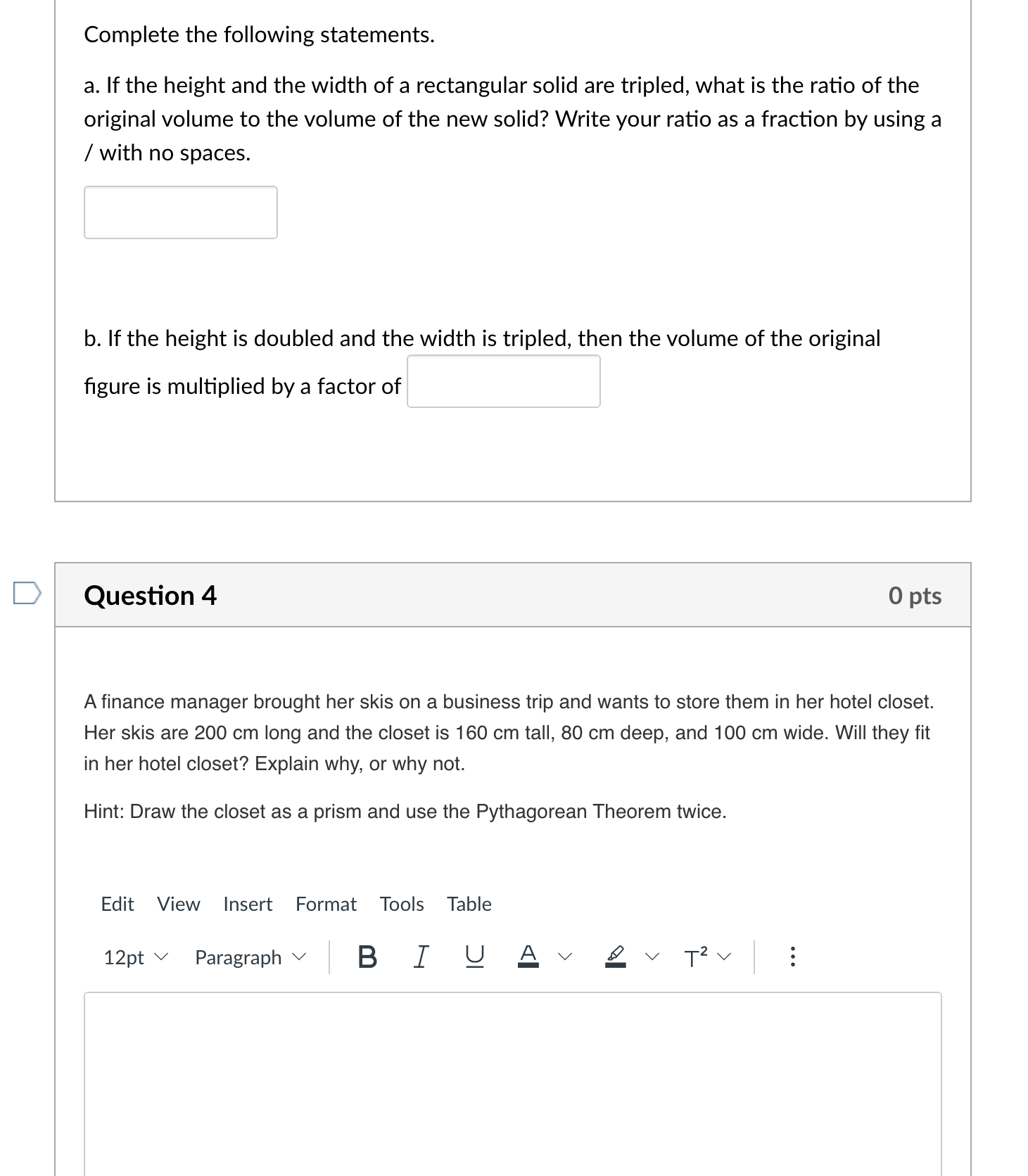 Solved Complete the following statements. a. If the height | Chegg.com