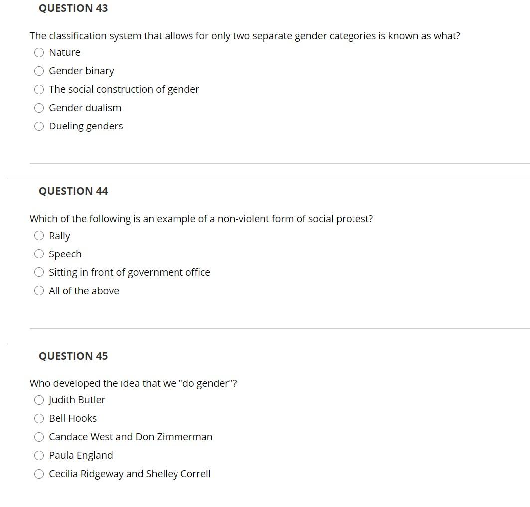 Solved QUESTION 43 The classification system that allows for | Chegg.com