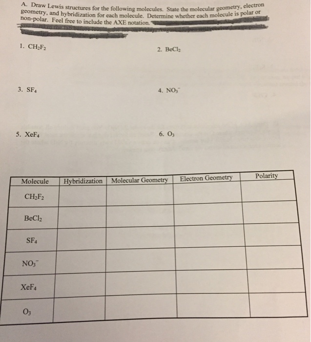 Solved Draw Lewis structures for the following molecules. | Chegg.com