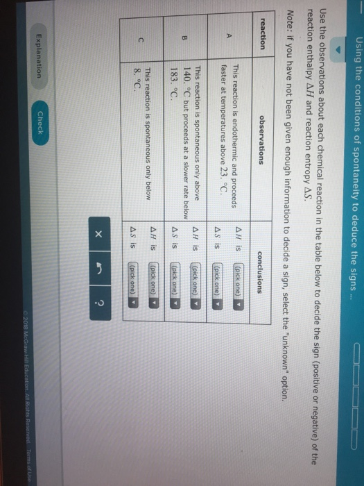 Solved Using the conditions of spontaneity to deduce the | Chegg.com