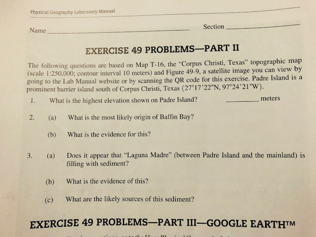 Solved Physical Geography Laboratory Manual Section Name | Chegg.com