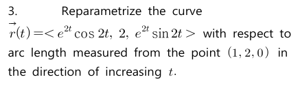 Solved 3. Reparametrize the curve F(t)= with respect to arc | Chegg.com
