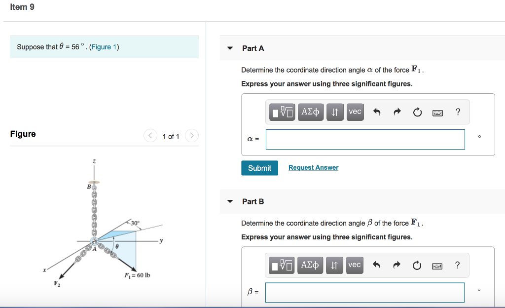 Solved Item 9 Suppose that θ-56 ° . (Figure 1) Part A | Chegg.com