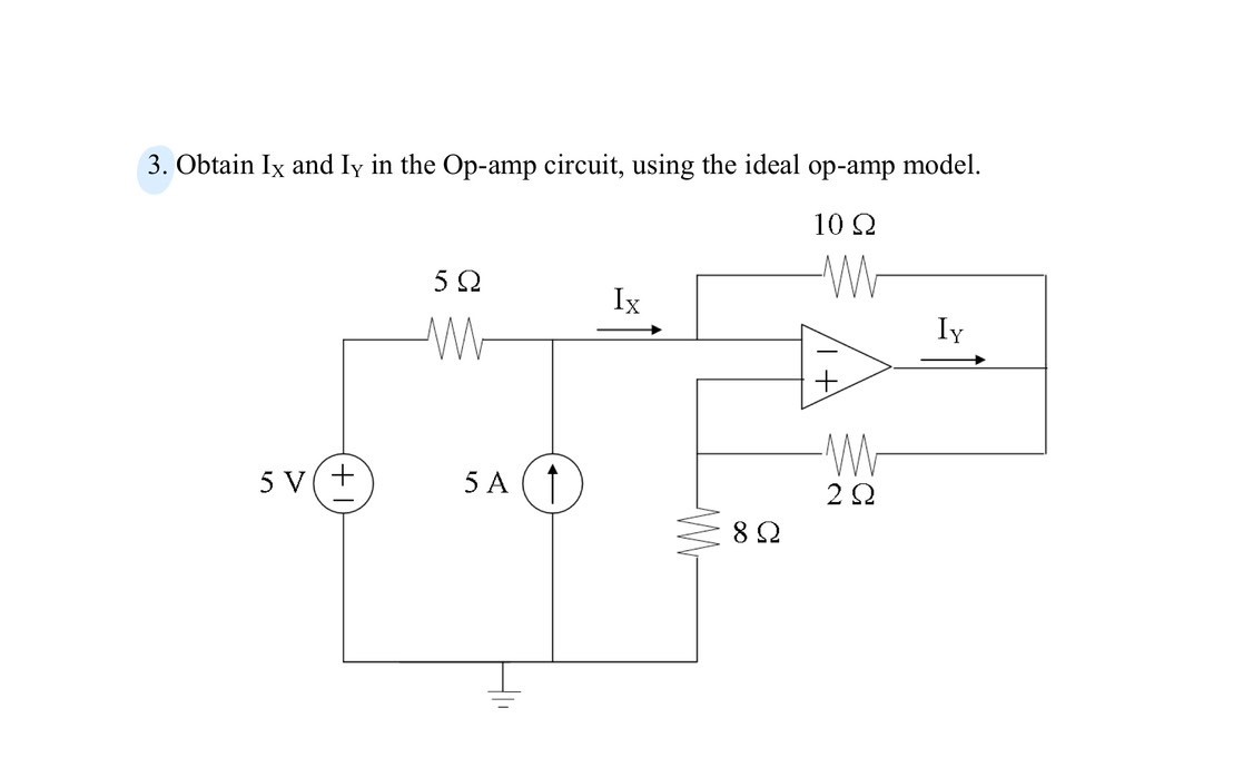 Solved Obtain Ix ﻿and IY ﻿in the Op-amp circuit, using the | Chegg.com
