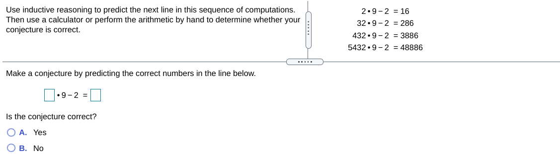Solved Use inductive reasoning to predict the next line in | Chegg.com
