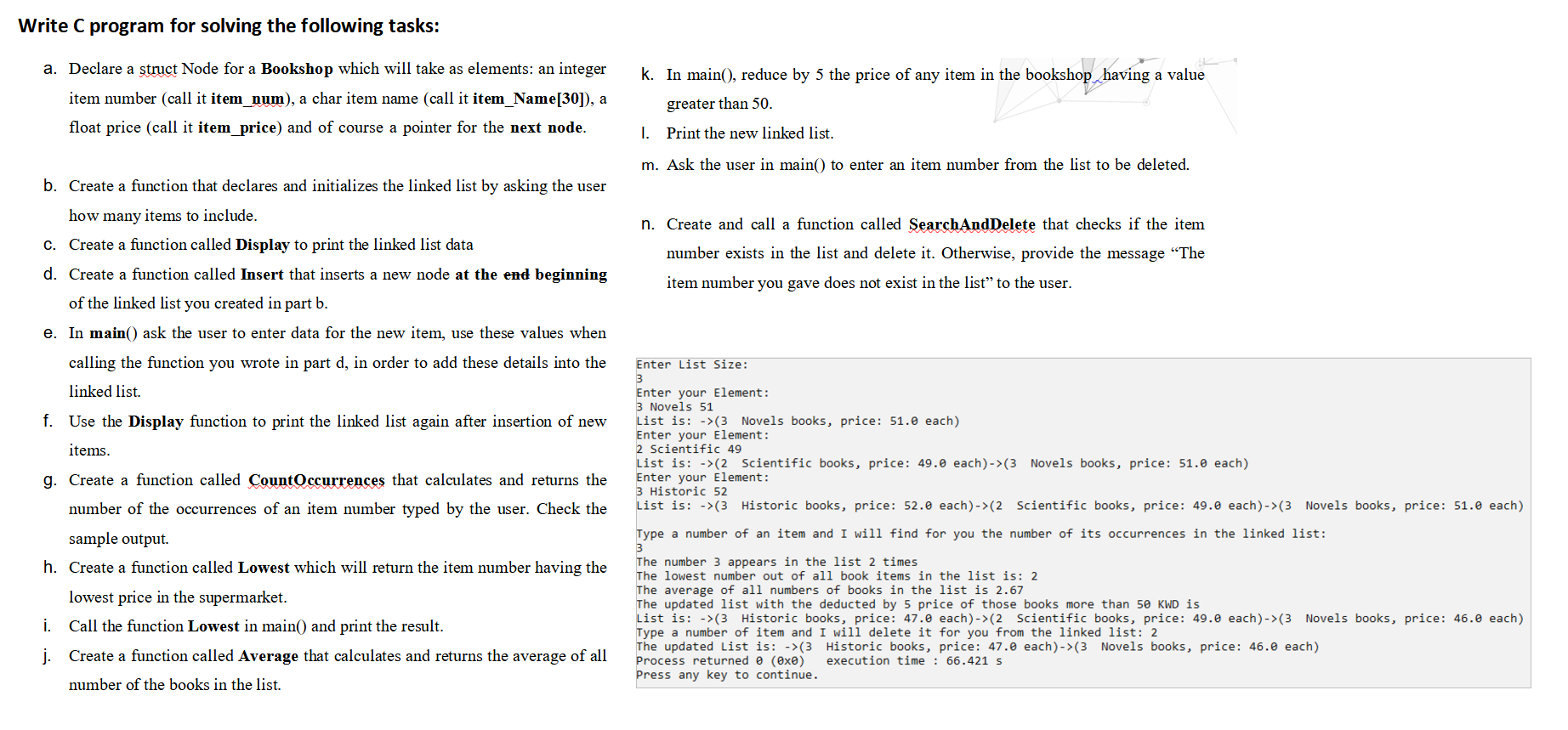 Solved Write C Program For Solving The Following Tasks A 5244