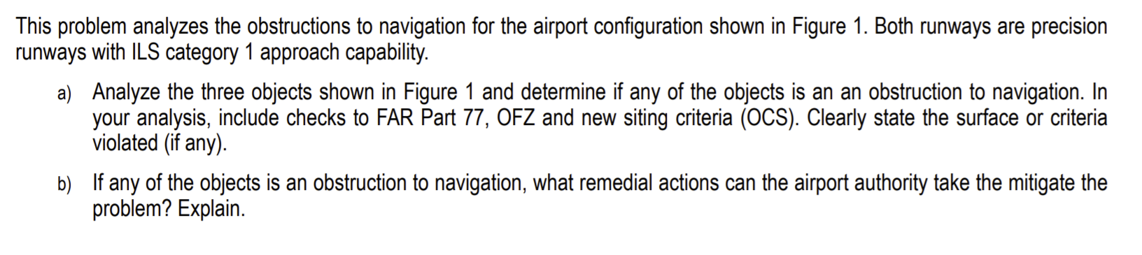This problem analyzes the obstructions to navigation | Chegg.com