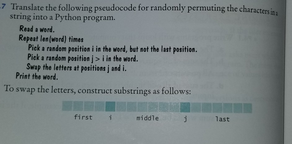 Solved Translate the following psuedocode for randomly | Chegg.com