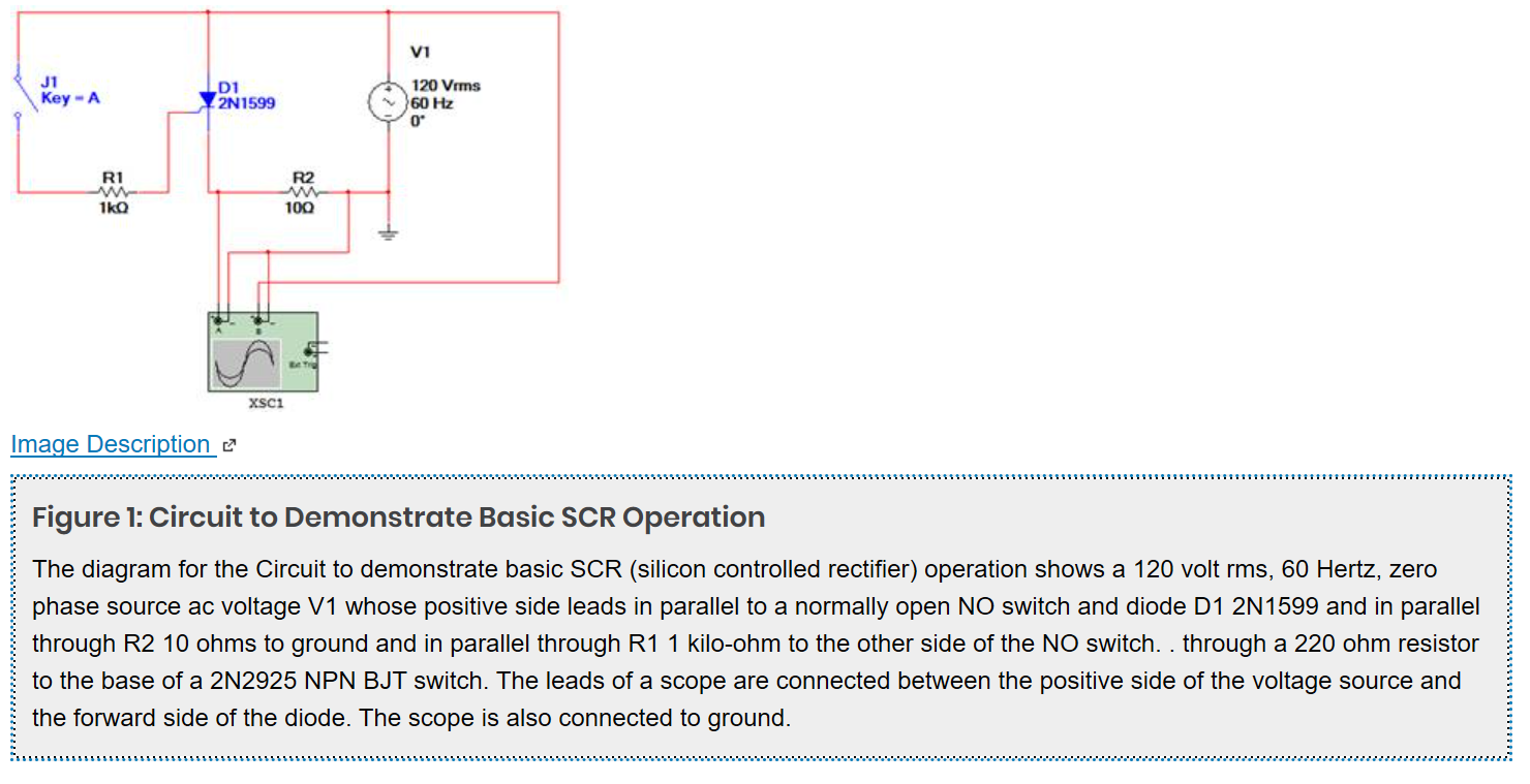 Solved STEP 1: Thyristor Operating Characteristics 1. Enter | Chegg.com