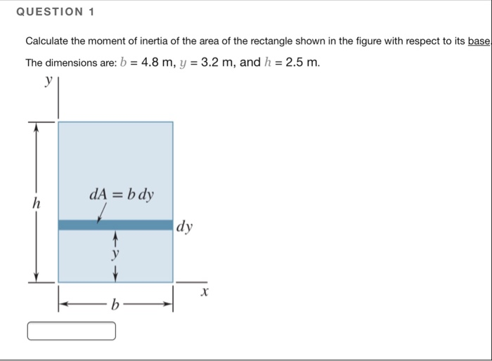 Solved QUESTION 1 Calculate the moment of inertia of the | Chegg.com