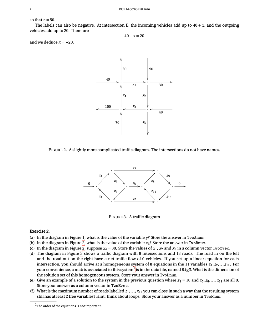 Solved The second set of exercises are about traffic | Chegg.com