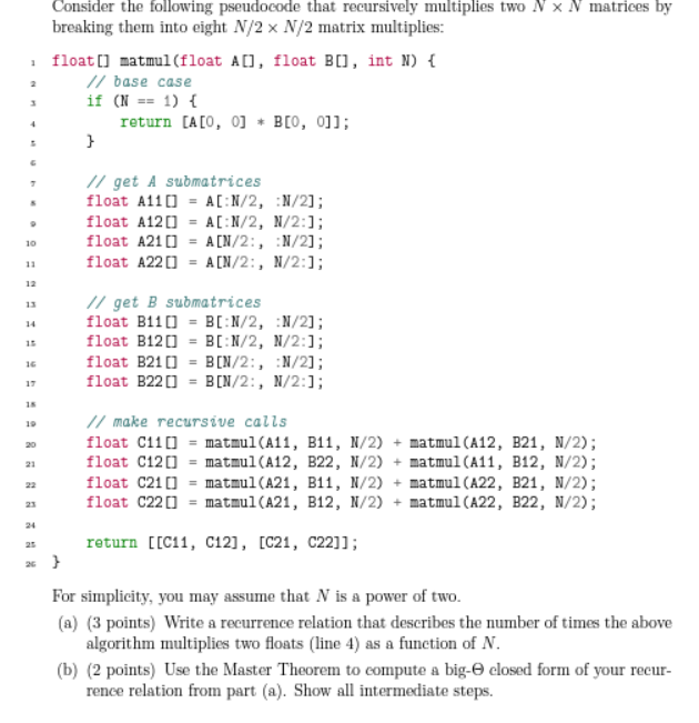 Solved Solve this C language problem (c) (5 ﻿points) | Chegg.com