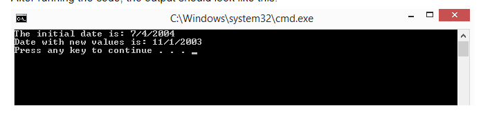 Solved Create a class called Date that includes three pieces | Chegg.com