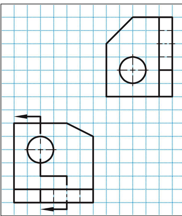 Solved Given the two views appearing in the | Chegg.com