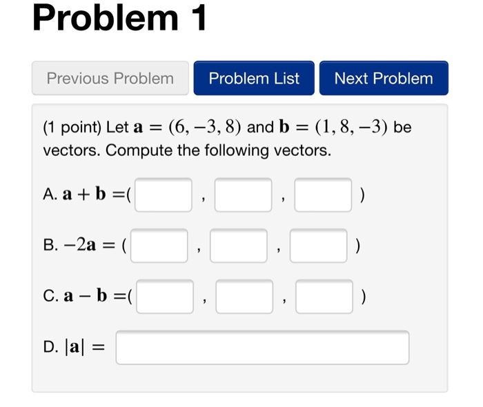 Solved Problem 1 Previous Problem Problem List Next Problem | Chegg.com
