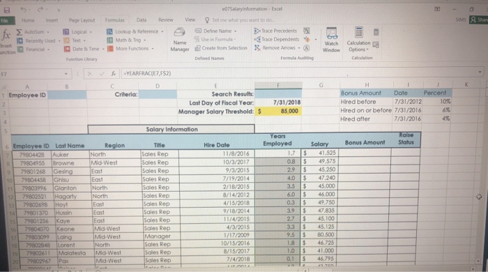 Solved Home Insert Page Layout Formulas Data Review View | Chegg.com