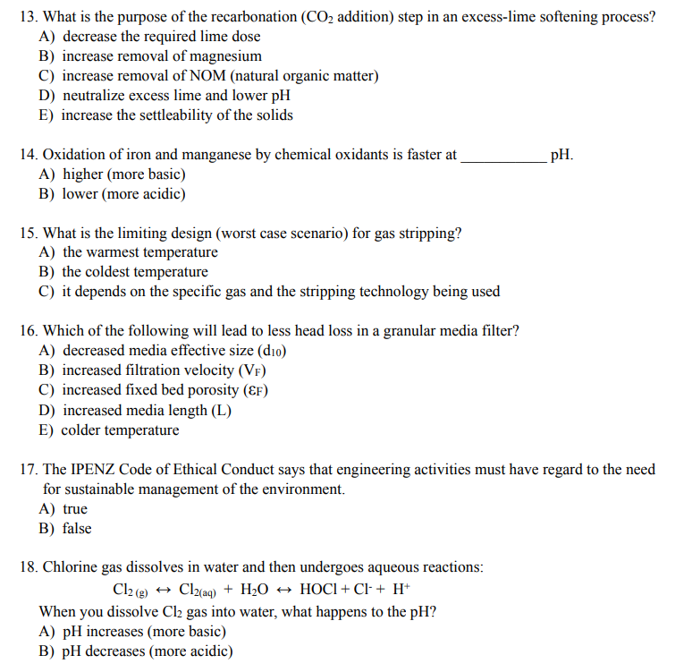 Solved 13. What is the purpose of the recarbonation (CO₂ | Chegg.com