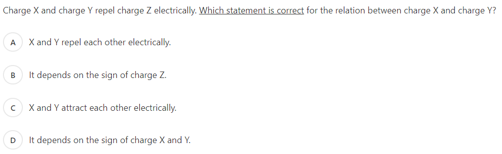 Solved Charge X and charge Y repel charge Z electrically. | Chegg.com