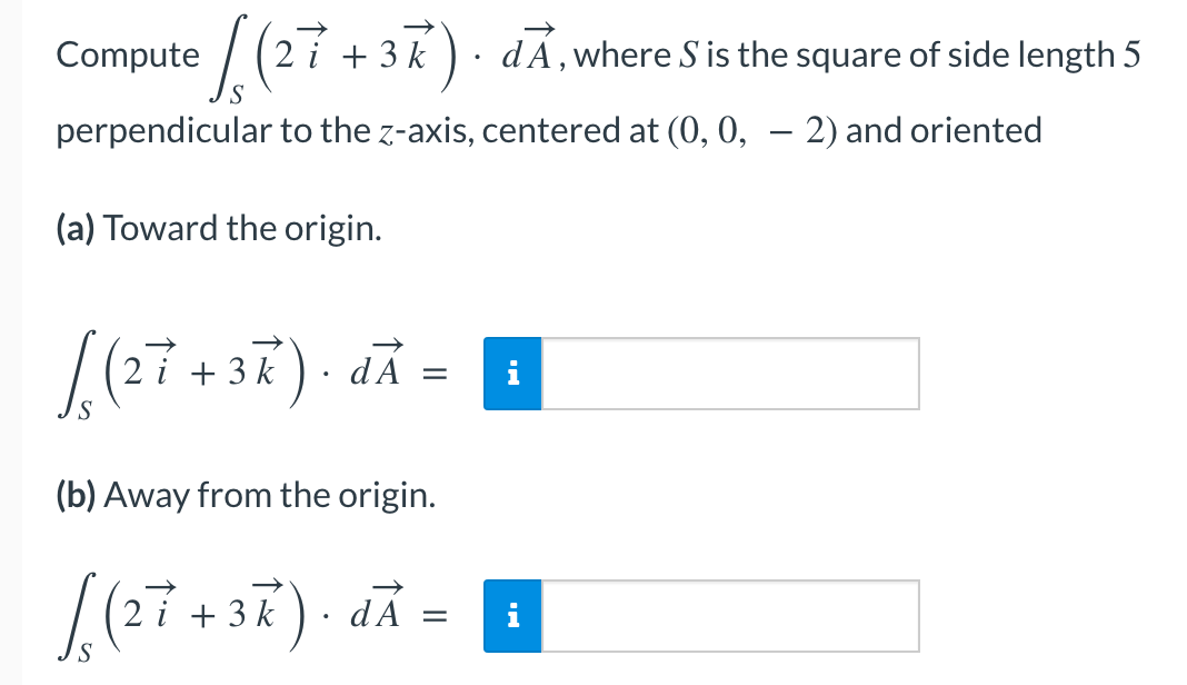 Solved Compute [(27 +3K) · dÃ, where S is the square of side | Chegg.com