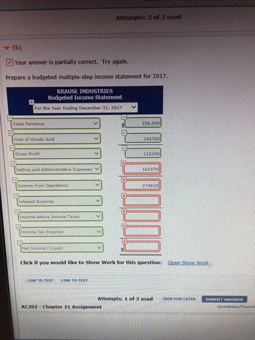 Solved Problem 21-6A (Part Level Submission) Krause | Chegg.com