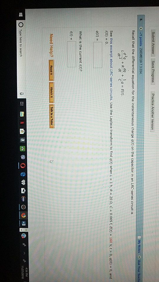 Solved Submit Answer Save Progress Practice Another Version | Chegg.com