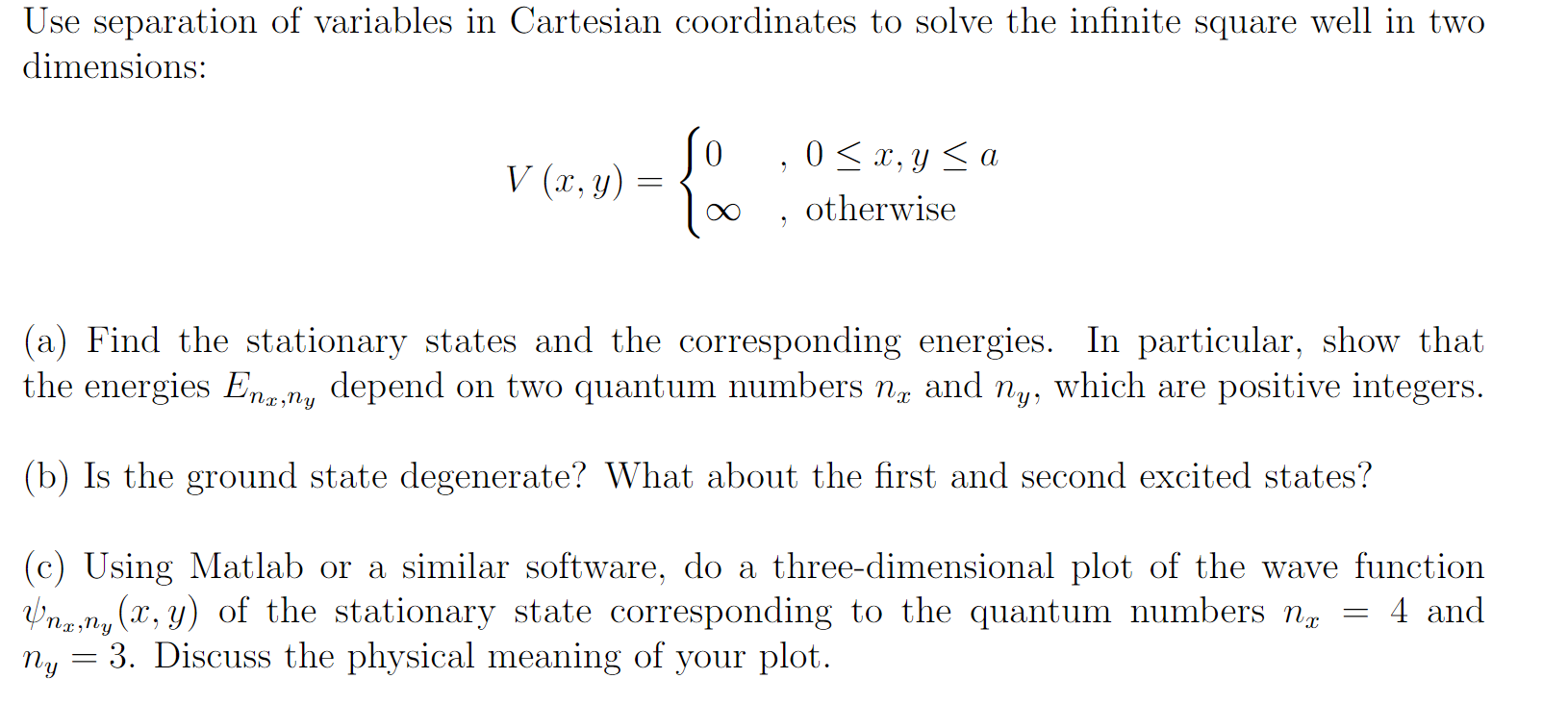 Solved Use separation of variables in Cartesian coordinates | Chegg.com