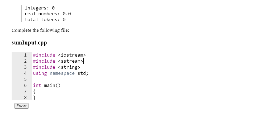 Solved Write a program which reads a series of tokens from | Chegg.com