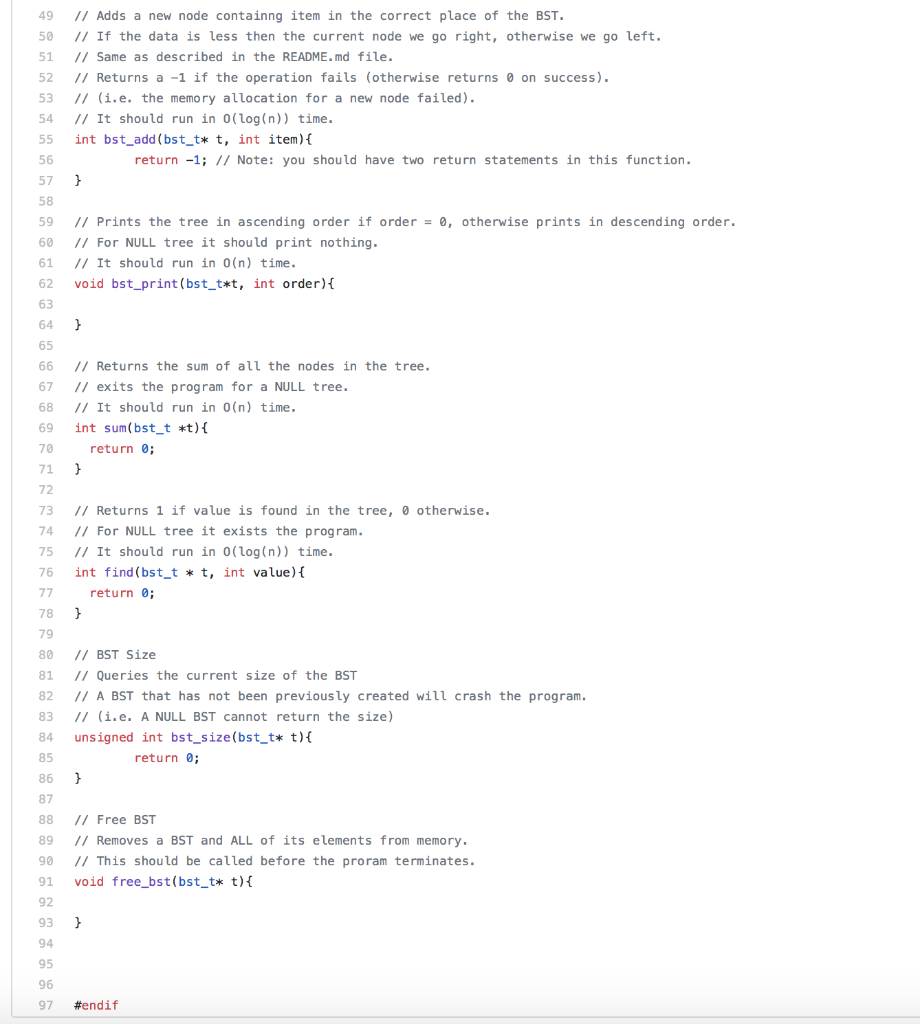 Solved Support Code 2 I/ Binary Search Tree BST) 3 II 4 11 5 | Chegg.com