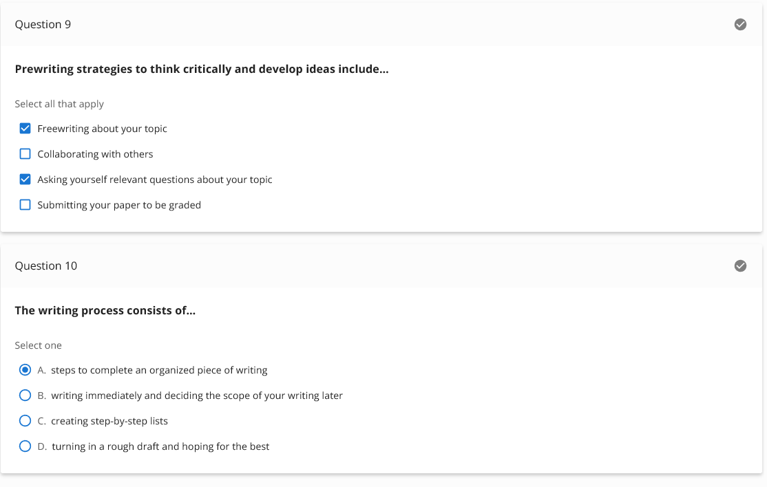 Solved Prewriting strategies to think critically and develop | Chegg.com