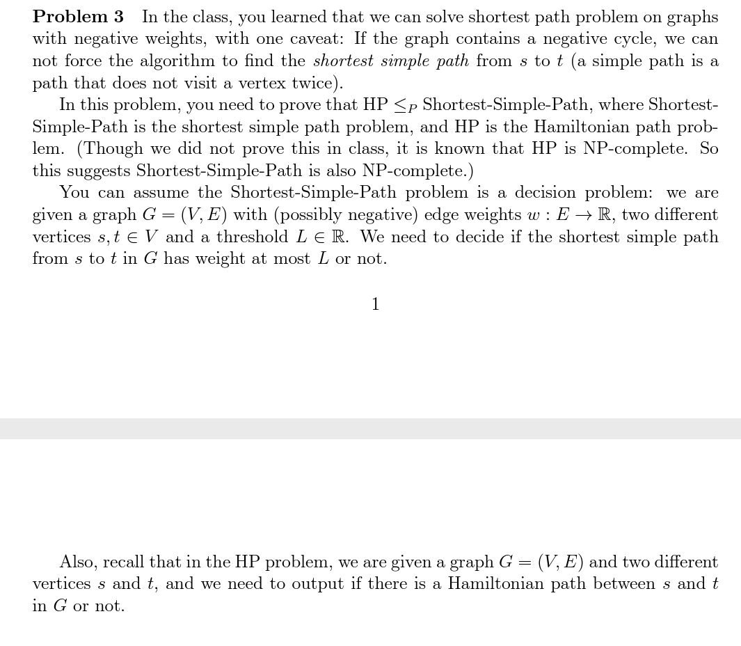 Solved Problem 3 In the class, you learned that we can solve | Chegg.com