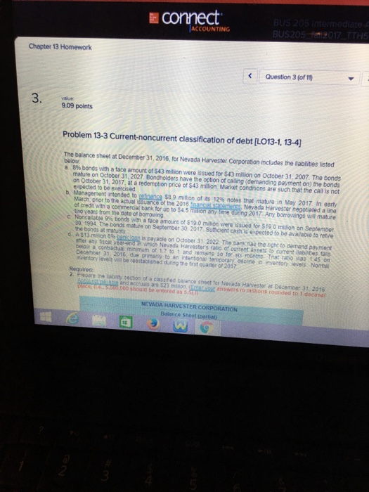 Solved 돈 connect ACCOUNTING Chapter 13 Homework Question 3 | Chegg.com