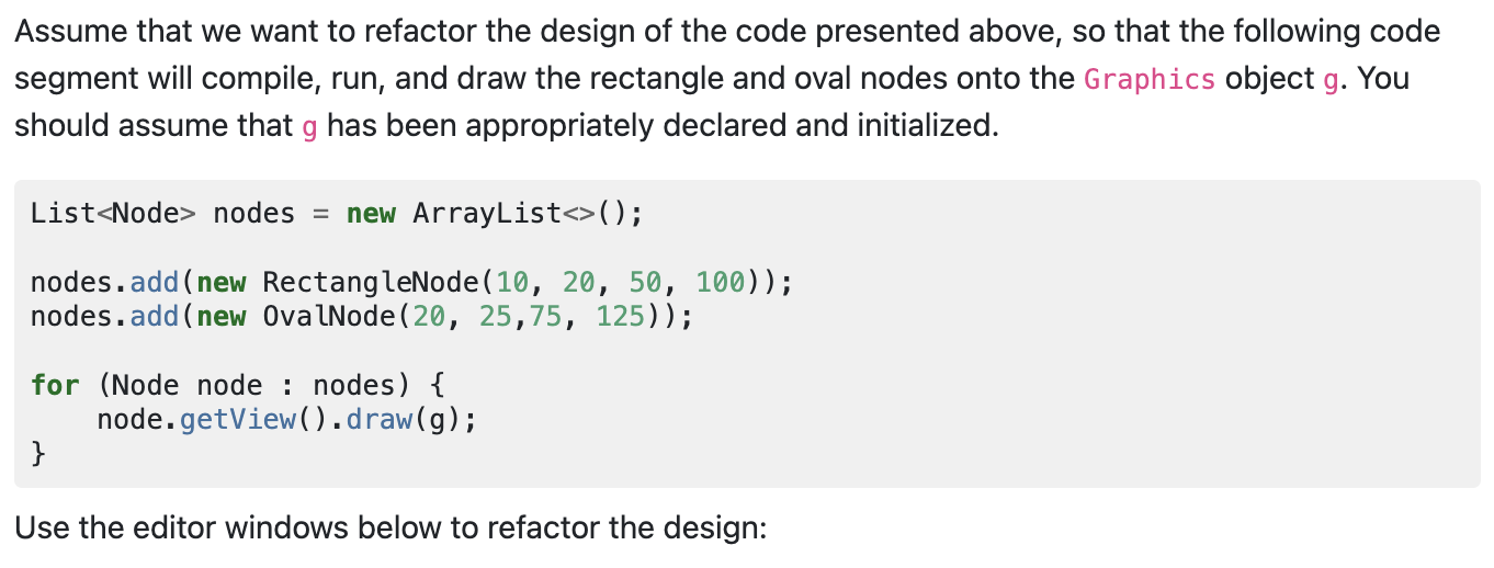 Solved The classes presented below form part of the design | Chegg.com