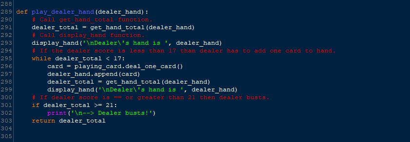 Solved Blackjack Python Help I'm seeking some help with my | Chegg.com