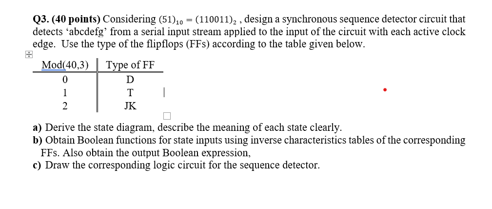 Solved Q3. (40 points) Considering (51)10 = (110011)2 , | Chegg.com