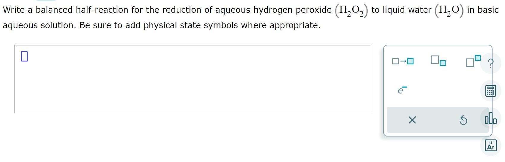 Solved Write a balanced half-reaction for the reduction of | Chegg.com