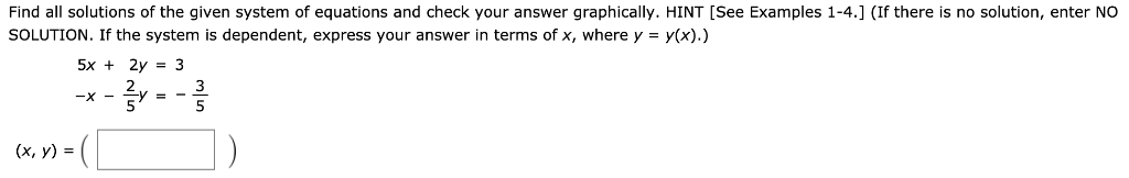 Solved Find all solutions of the given system of equations | Chegg.com