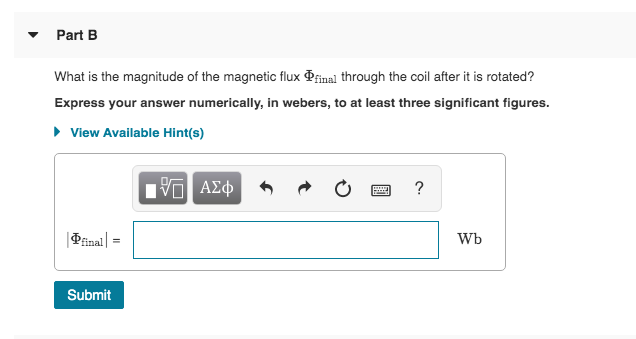 Solved Part C What is the magnitude of the average emf | Chegg.com