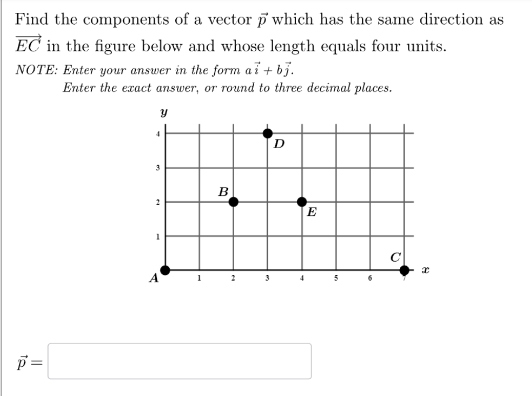 Solved Find the components of a vector vec(p) ﻿which has the | Chegg.com