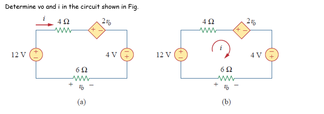 Solved Determine vo and i in the circuit shown in Fig. | Chegg.com
