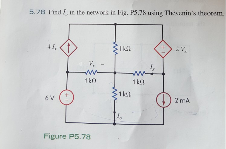 Solved 5.78 Find I, in the network in Fig. P5.78 using | Chegg.com