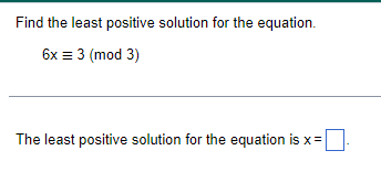 Solved Find the least positive solution for the equation. | Chegg.com