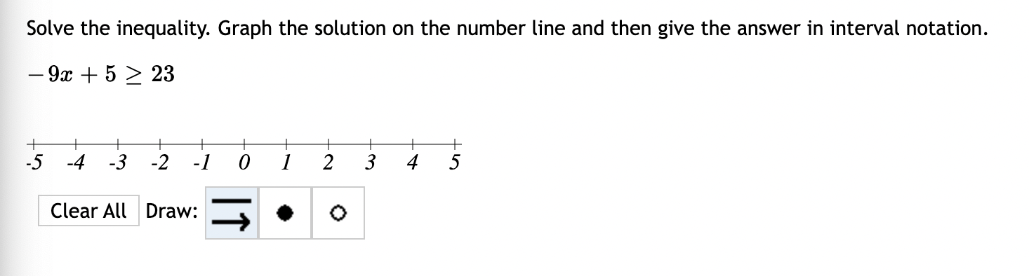 Solved Graph the inequality and give interval notation for | Chegg.com