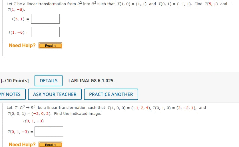 Solved Let T be a linear transformation from R2 into R2 such | Chegg.com