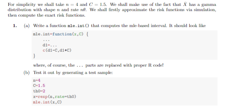 For simplicity we shall take n = 4 and C = 1.5. We | Chegg.com