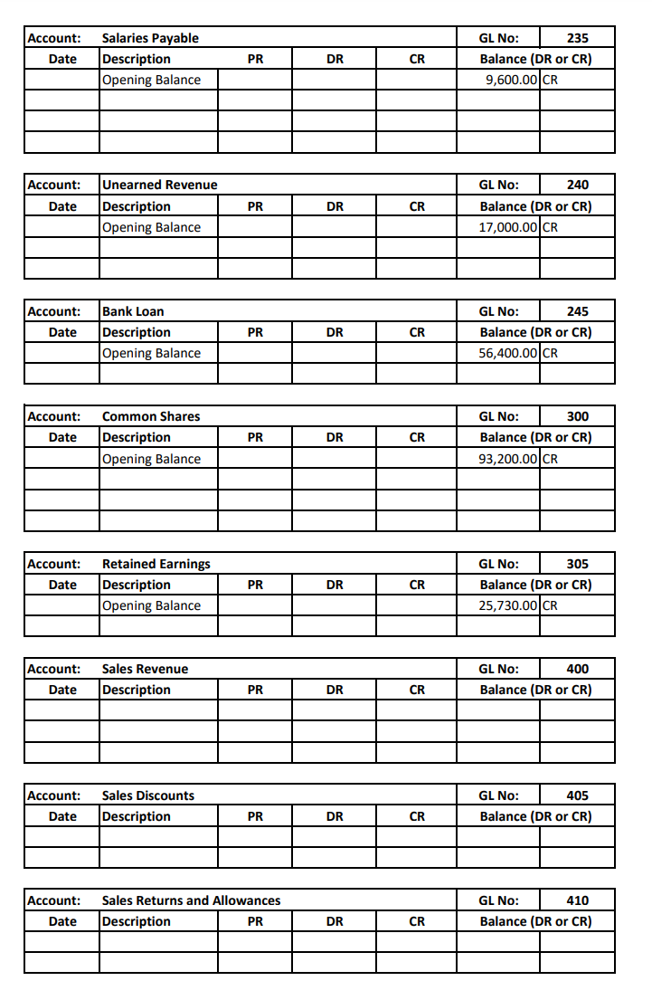 Solved I need answers for all of the General Journals, | Chegg.com