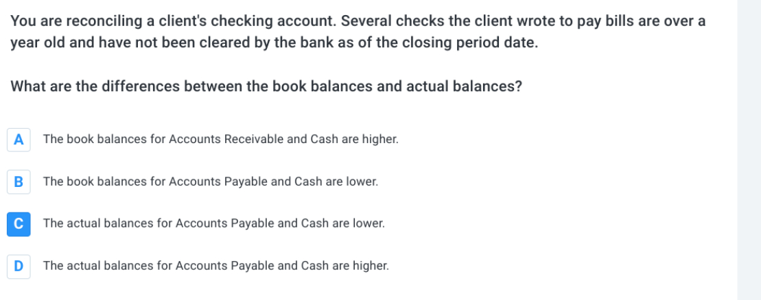 Solved You are reconciling a client's checking account. | Chegg.com