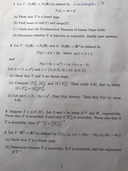 Solved Let T: P-2 (R) rightarrow be defined by T(p) = xp + | Chegg.com