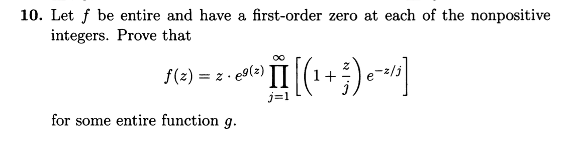 Solved 0. Let f be entire and have a first-order zero at | Chegg.com