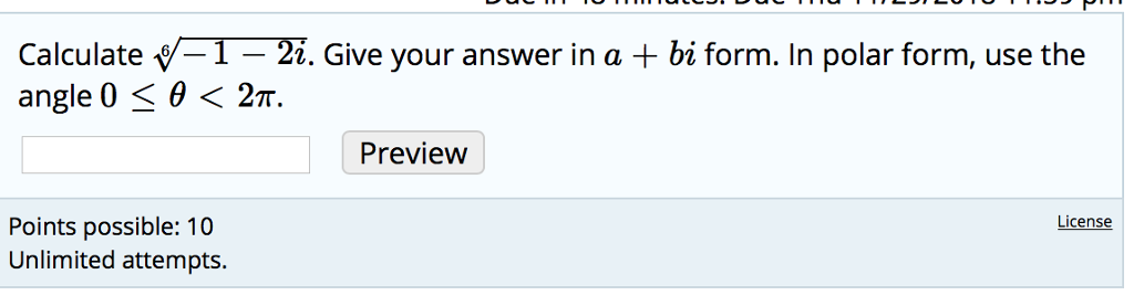 Solved Calculate -I- 2i. Give your answer in a bi form. In | Chegg.com