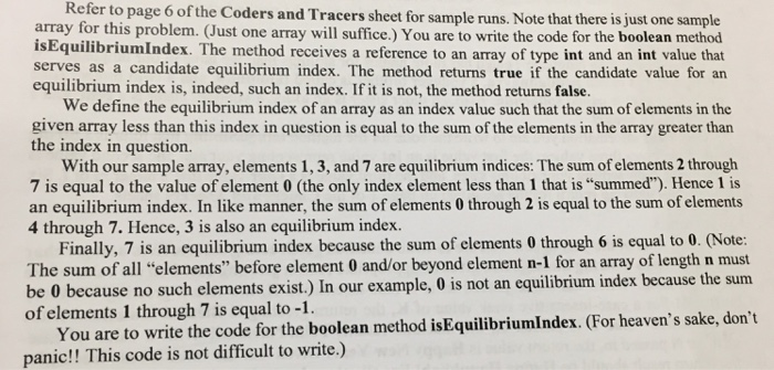 Solved Refer to page 6 of the Coders and Tracers sheet for | Chegg.com
